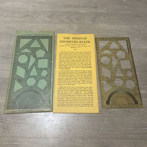 The Speed Up | Other | The Speedup Geometry Ruler With Booklet Sleeve ...